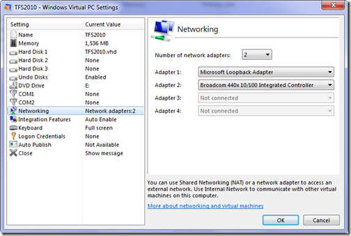 Windows 7 Virtual Machines and Host Networking